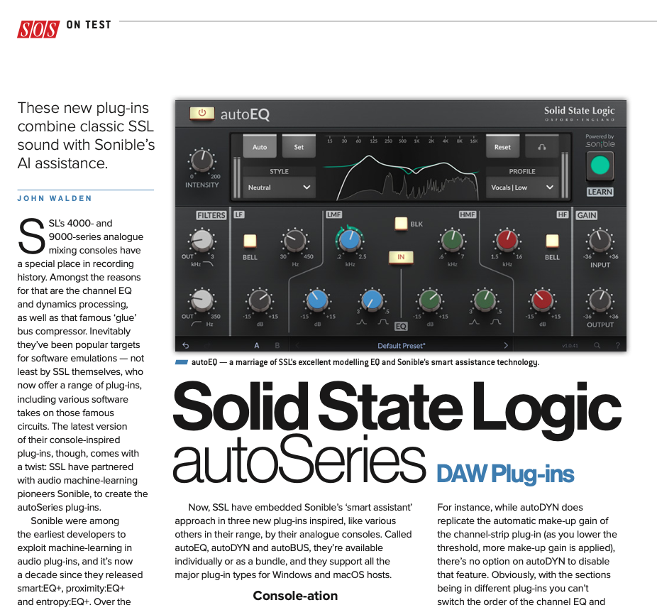 Solid State Logic autoSeries - Daft Dog Music